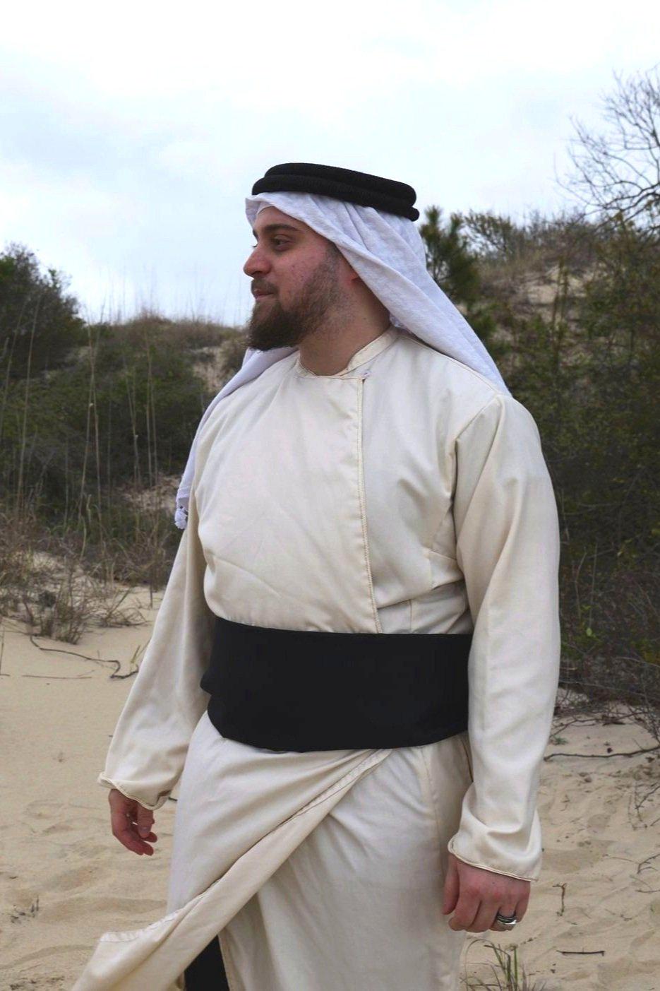 Palestinian Men Traditional Thobe (qumbaz) W/belt - Etsy