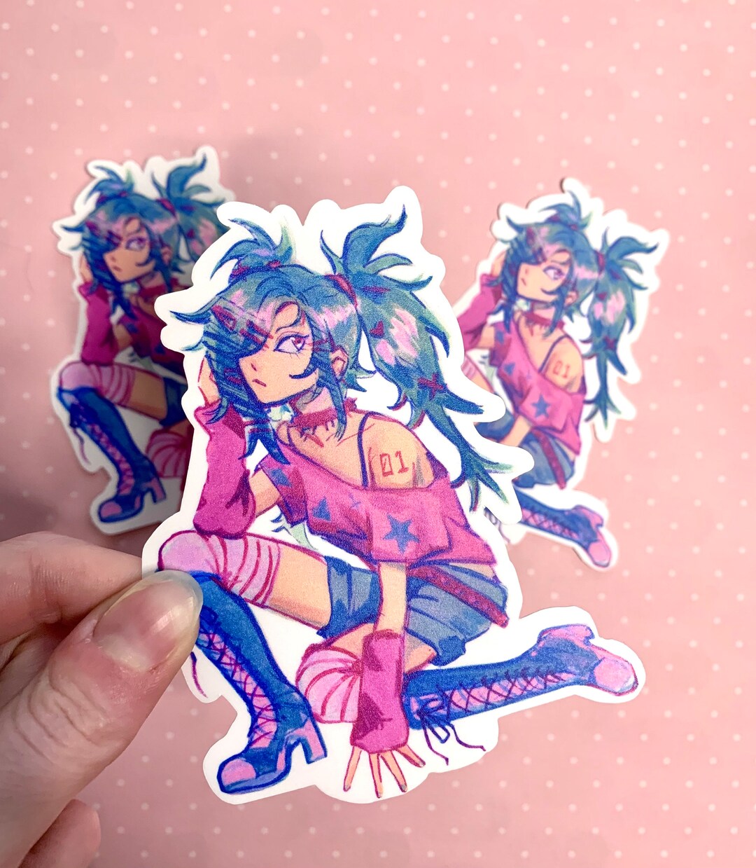 Scene Girl Miku Matte Vinyl Sticker - Etsy