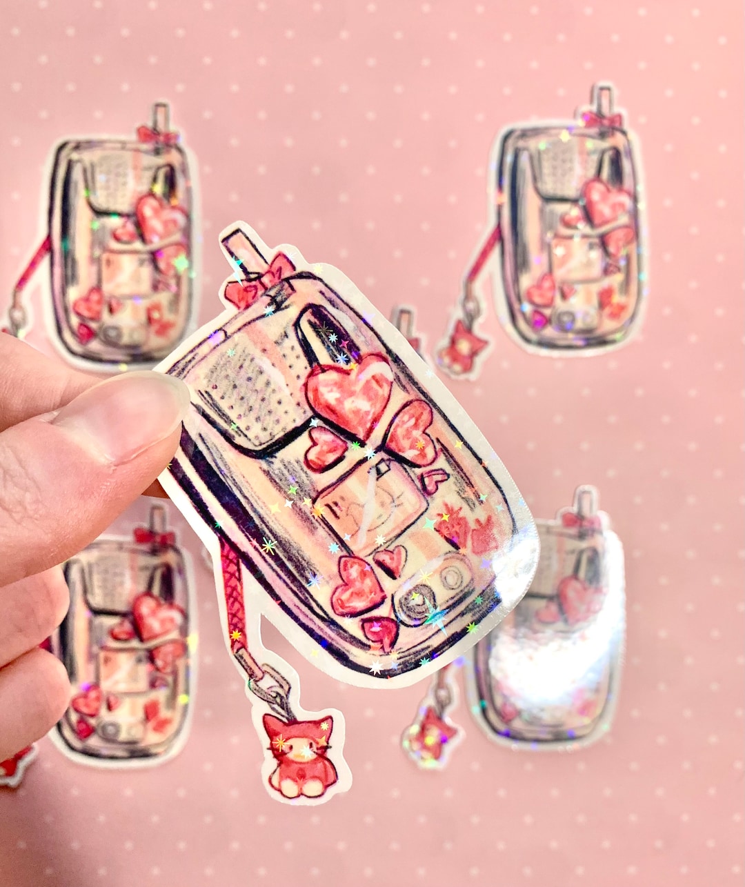 Retro Cell Phone Vinyl Sticker - Etsy