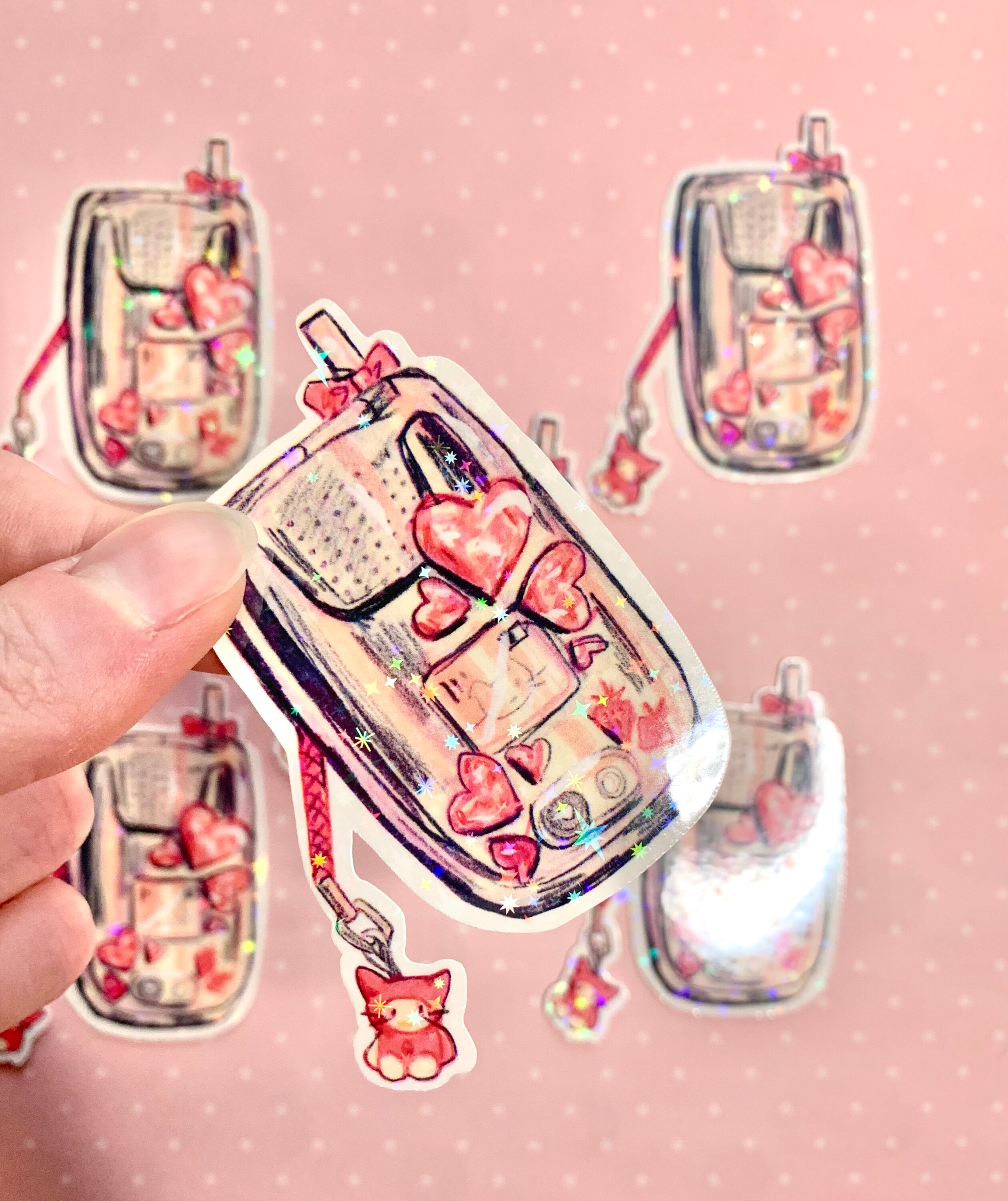 Retro Cell Phone Vinyl Sticker - Etsy