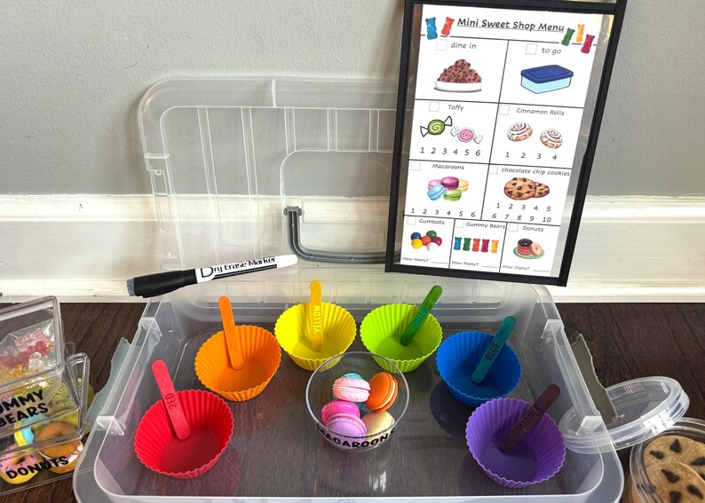 Kids Gifts, Sweet Shop Activity Kit, Busy Box, Montessori, School-age ...
