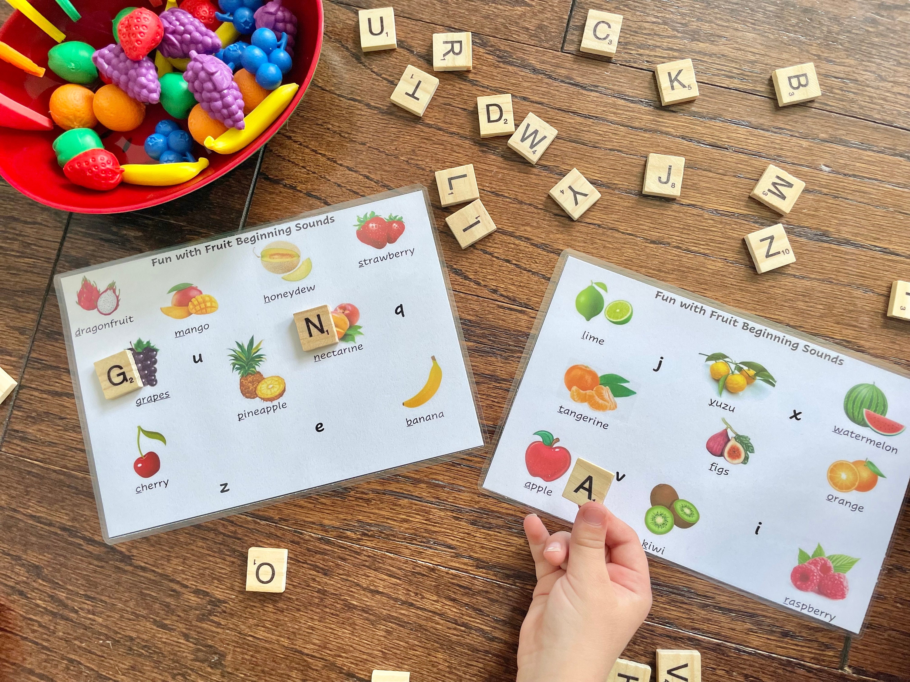 Kids Gifts, Fruit Activity Kit, Busy Box, Montessori, School-age, Kids ...