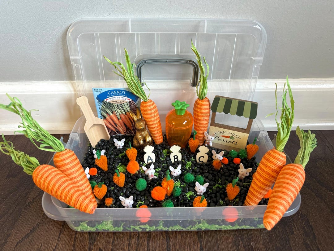 Busy Box for Kids, Kids Gift, Carrots, Sensory, Small World Play, Fall ...
