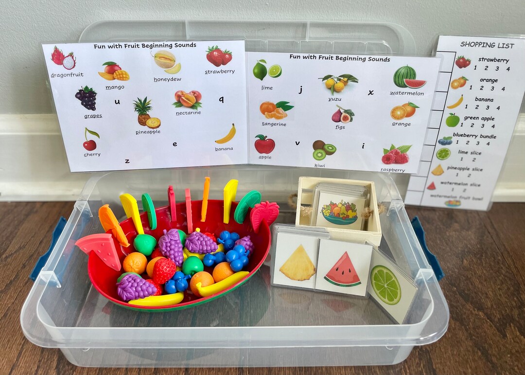 Kids Gifts, Fruit Activity Kit, Busy Box, Montessori, School-age, Kids ...