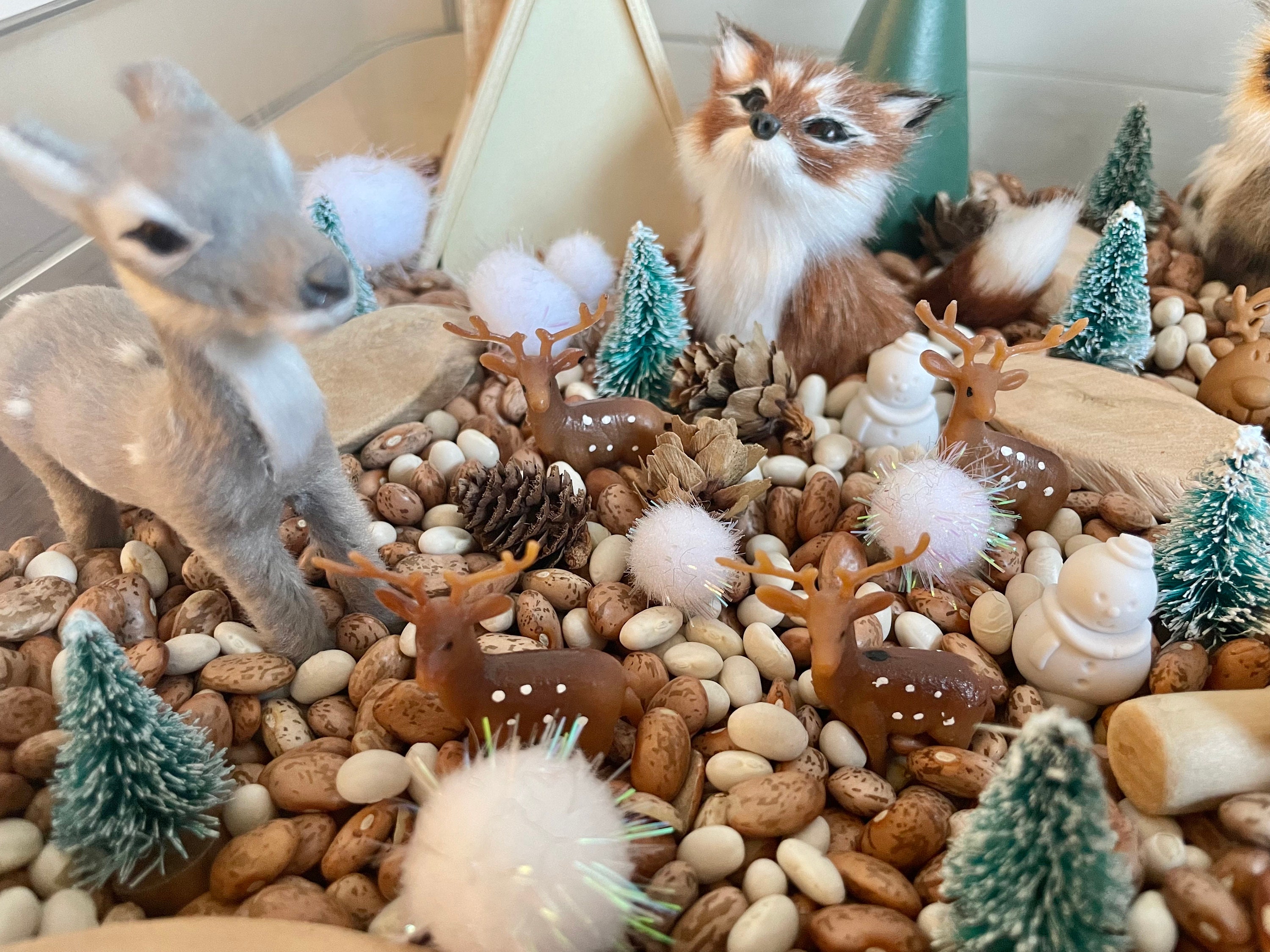 Woodland Animal Sensory Bin for Kids, Kids Gift, Forest Animals, Spring ...