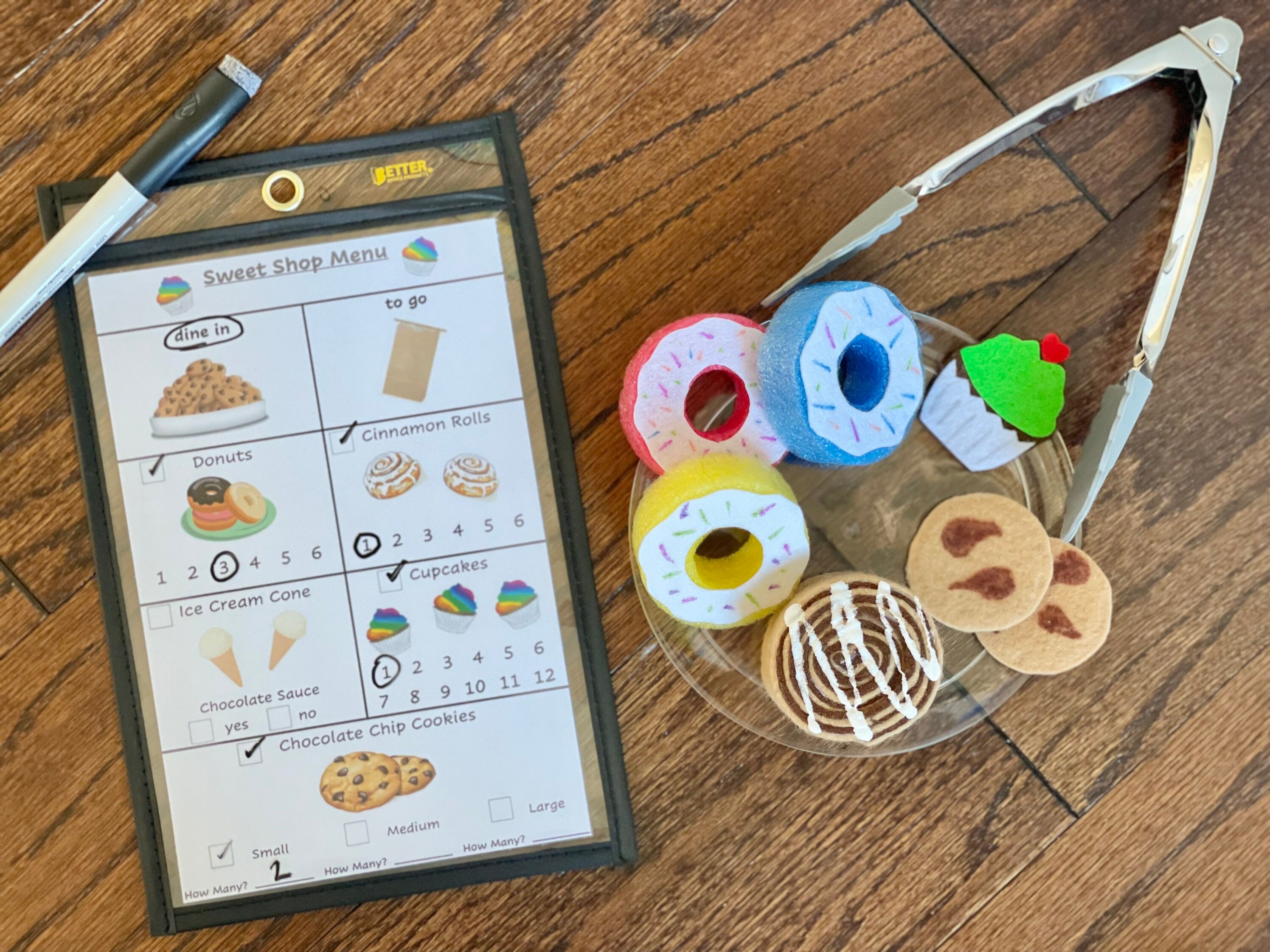 Kids Bake Shop Birthday Gift, Dramatic Play Bin for Kids, Learning Kit ...