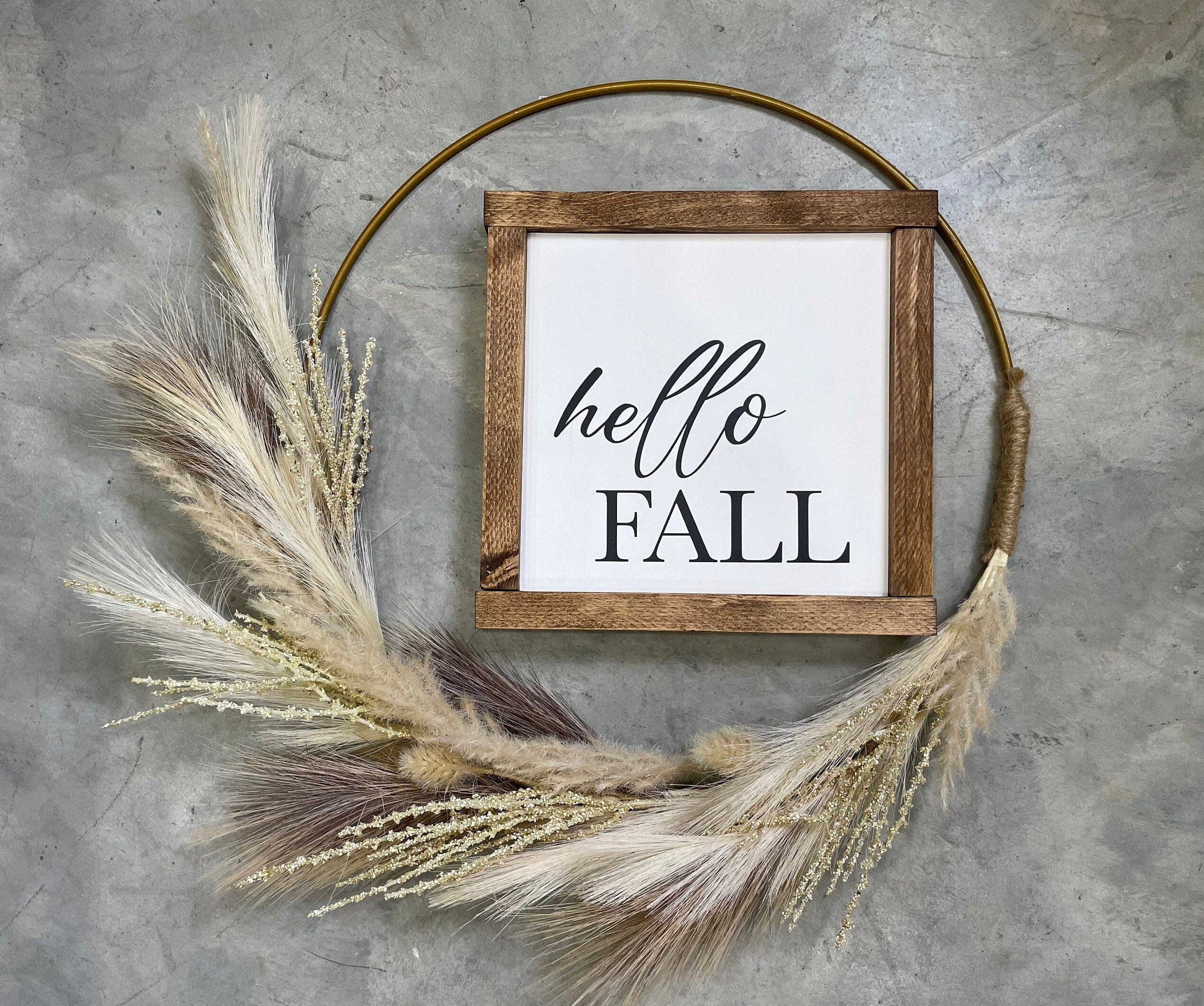 Hello Fall Wood Sign - Etsy