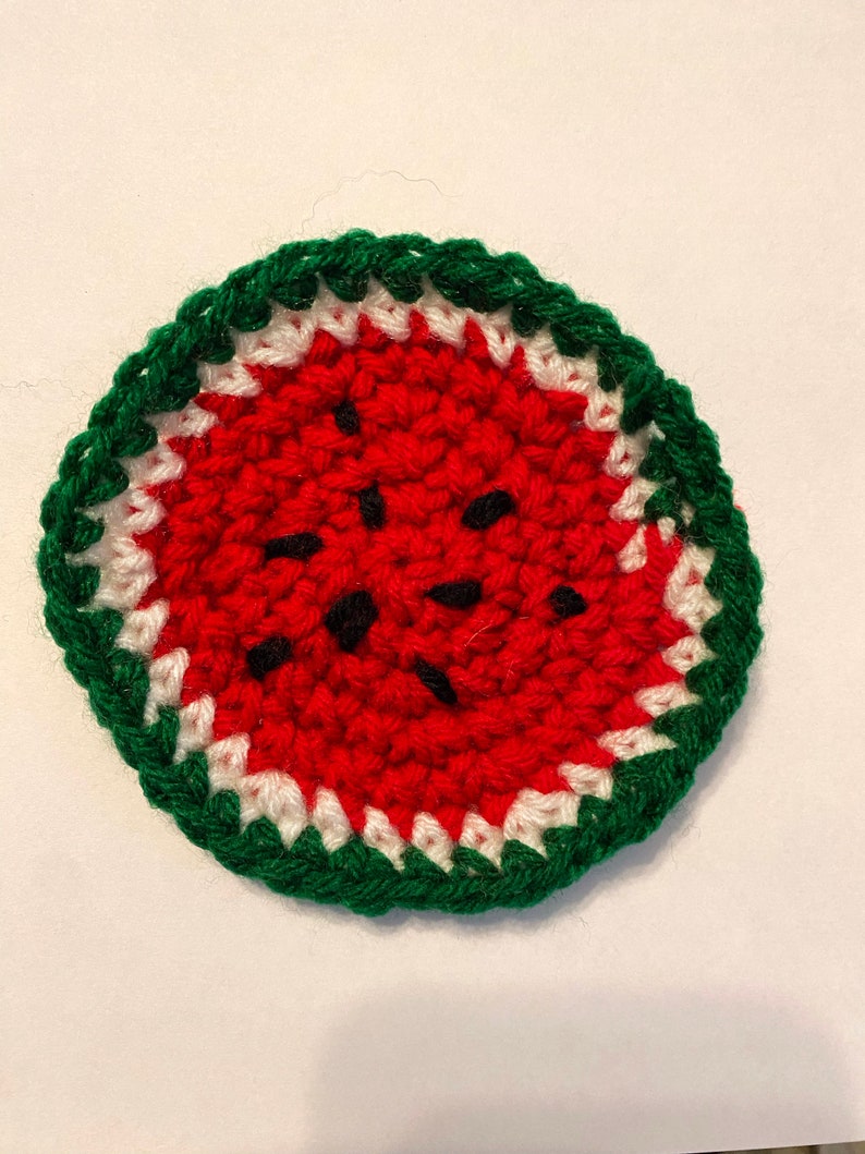Crochet Pattern - Cute Melon Coaster Set Instant Digital Download PDF ...