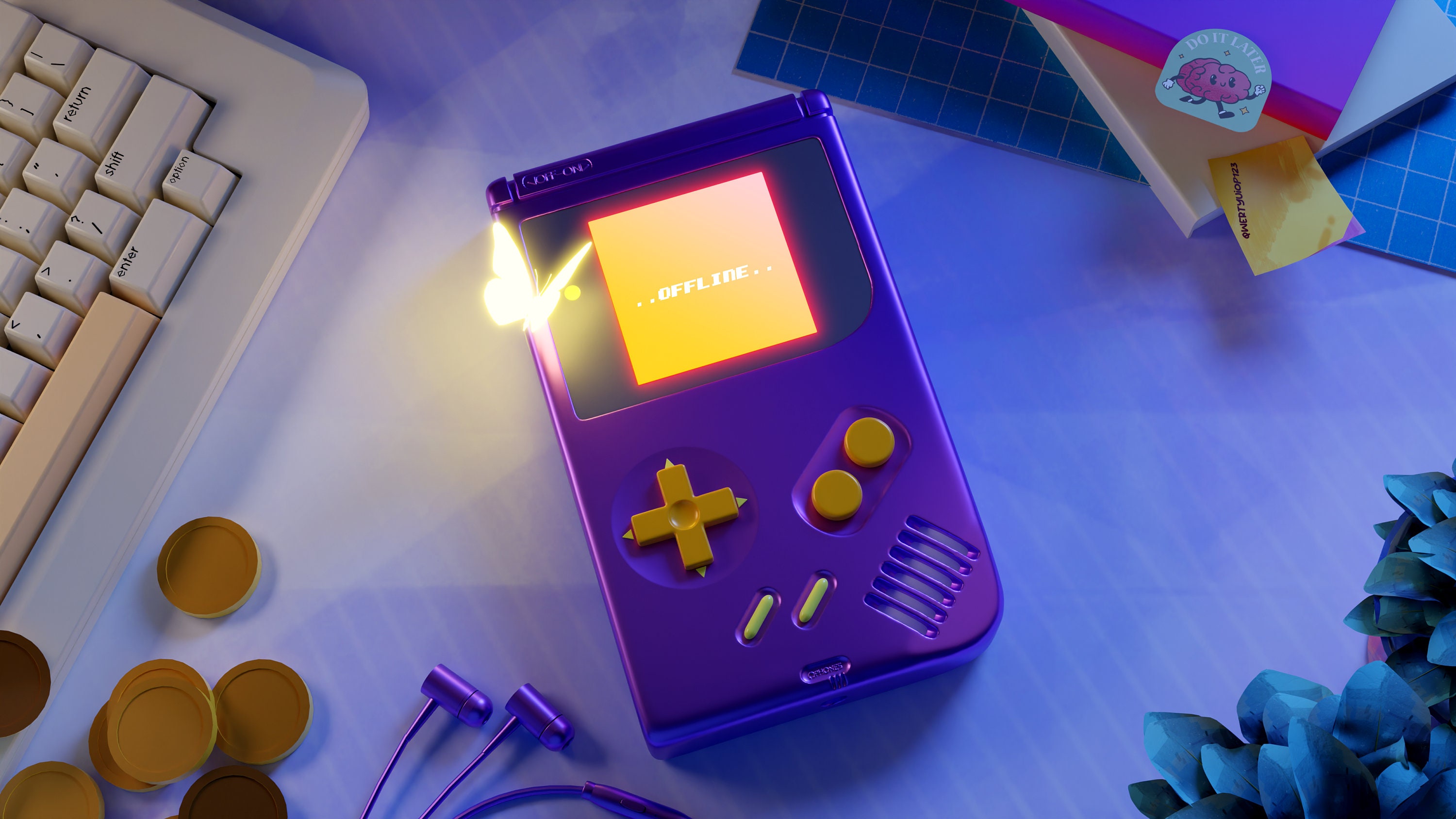 4x Animated Lofi Stream Screen 3D Stylized, Retro Gameboy, Aesthetic ...