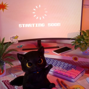 4x Animated Neko Lofi Stream Screen,ghibli Vibes,watercolor, Aestethic ...
