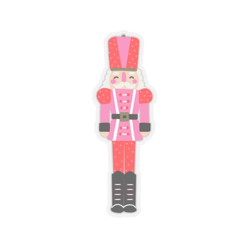 Pink Nutcracker Christmas Sticker, Polka Dot Ballet Decor - Etsy