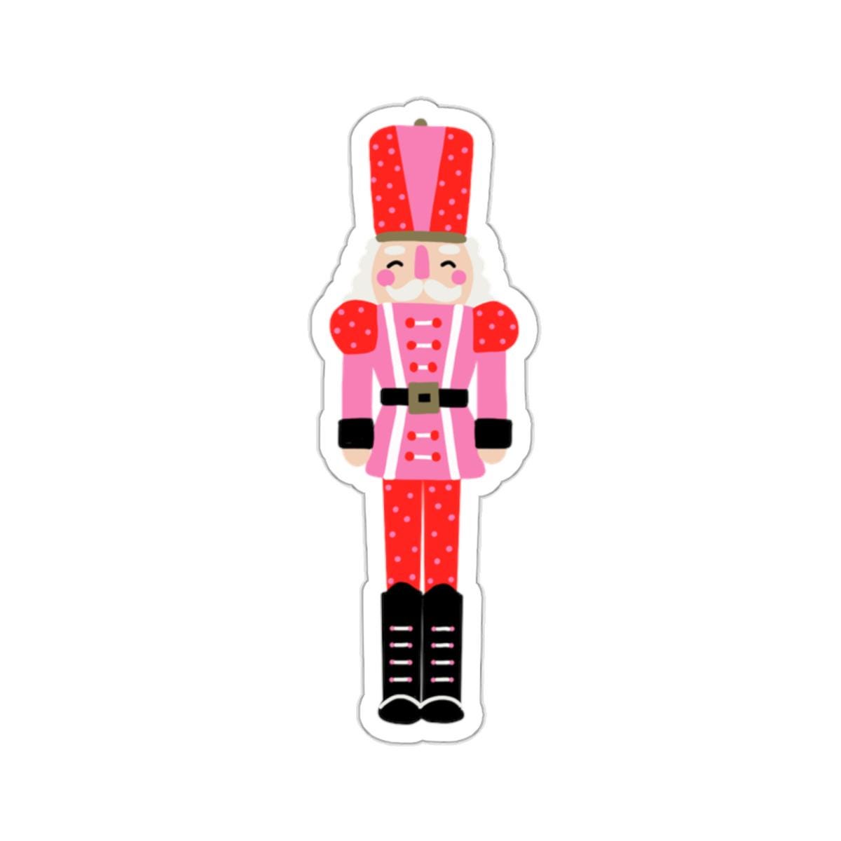 Pink Nutcracker Christmas Sticker, Polka Dot Ballet Decor - Etsy