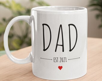 Coffee Mug for New Dad, New Dad Coffee Lover, Dad Est Mug, Dad to Be ...