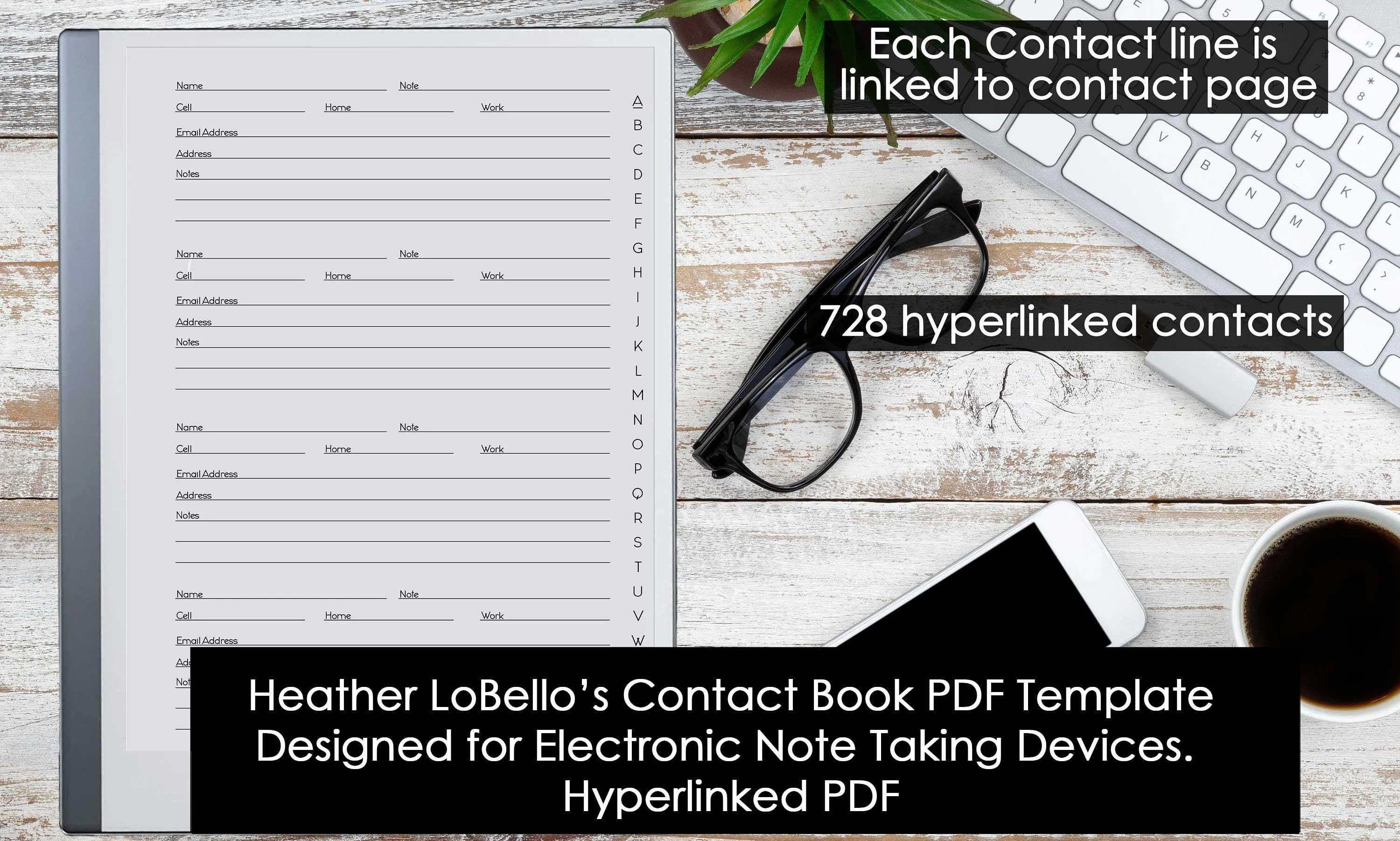 Heather Lobello's Markable Template Contact Book Address Book - Etsy