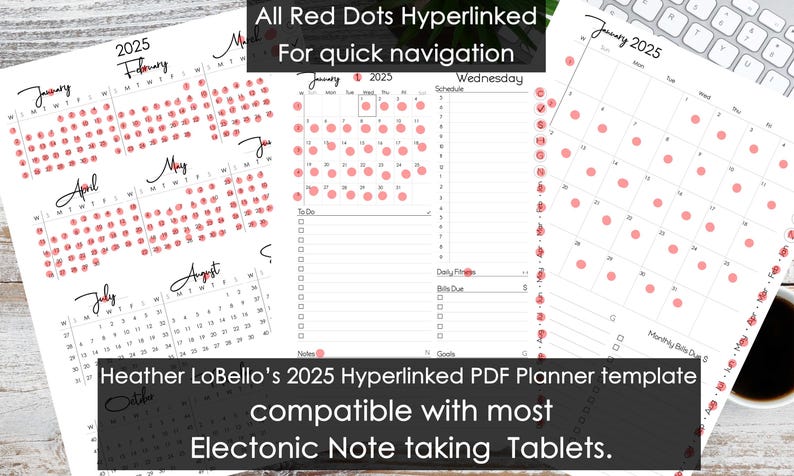 Heather Lobello's 2025 Hyperlinked PDF Markable Template That is ...