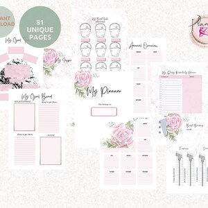 Pink Goal Planner. Undated Daily Planner Pdf. With Habit Tracker ...