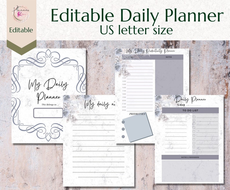 Editable Daily Bullet Journal Printable. Daily Planner - Etsy