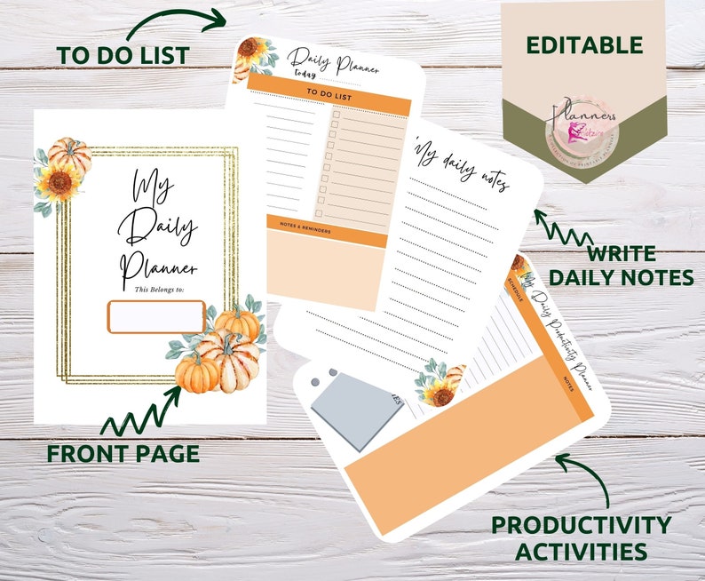 Daily Bullet Journal Printable. Autumn Daily Schedule. Daily to Do List ...