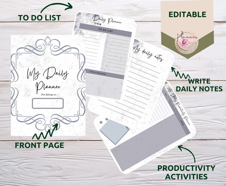 Editable Daily Bullet Journal Printable. Daily Planner - Etsy