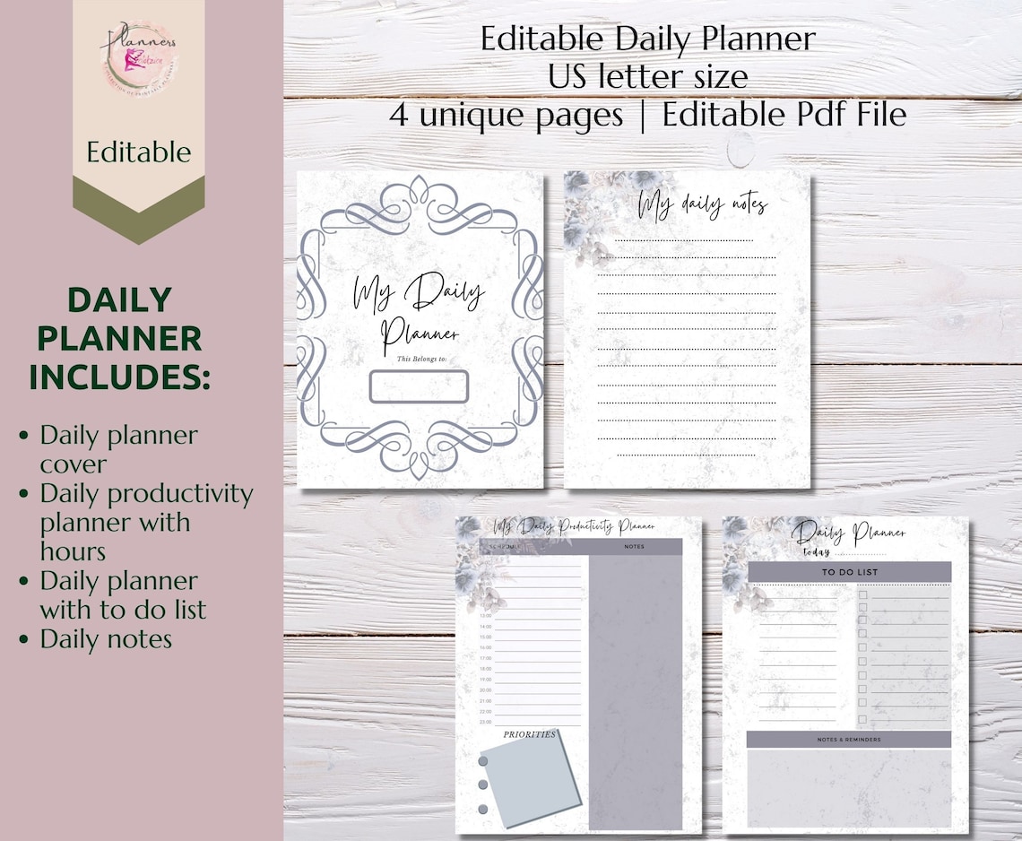 Editable Daily Bullet Journal Printable. Daily Planner - Etsy