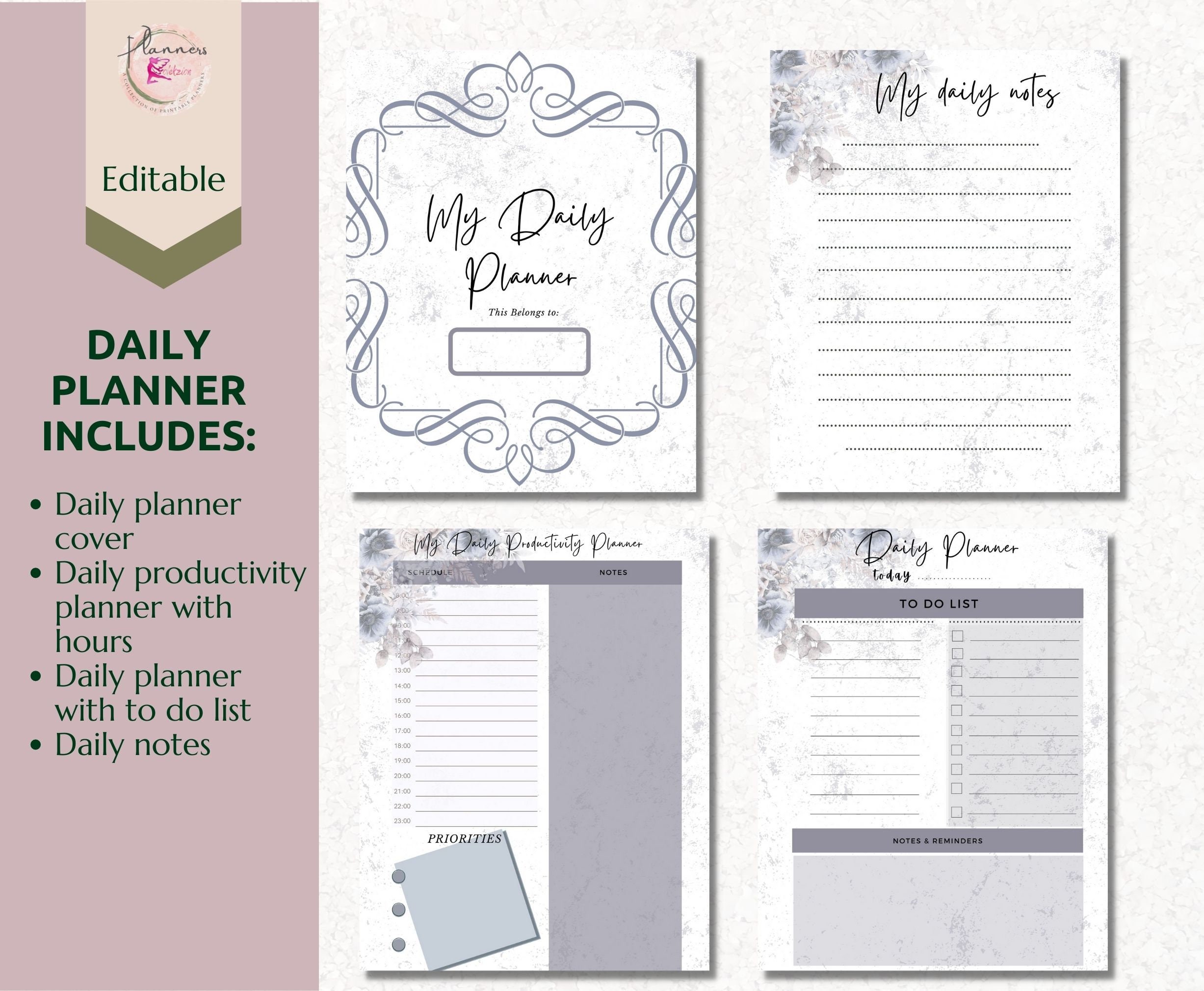 Editable Daily Bullet Journal Printable. Daily Planner - Etsy