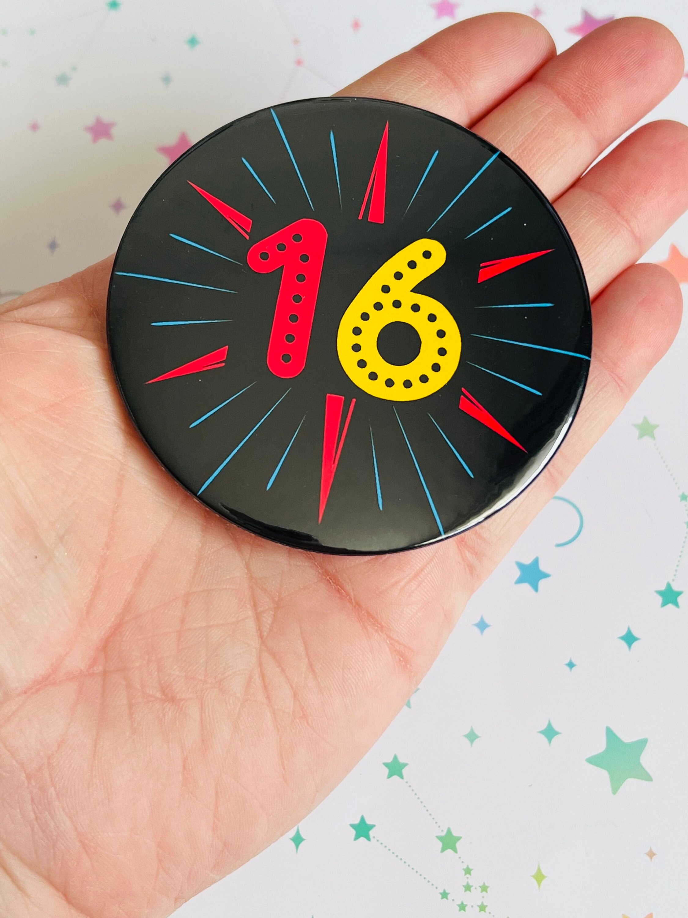 16th Birthday Badge Large Birthday Badge Birthday Badge 16 - Etsy UK