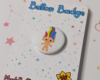 Troll Button Badge - Etsy