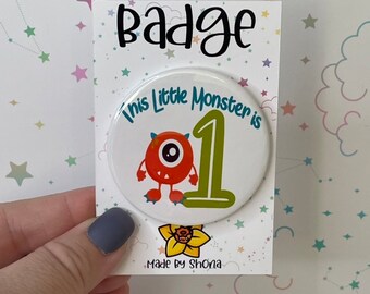 1st Birthday Badge - Etsy