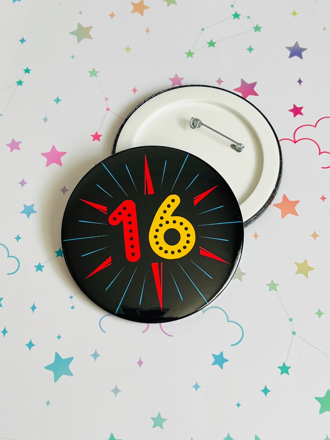 16th Birthday Badge Large Birthday Badge Birthday Badge 16 - Etsy UK