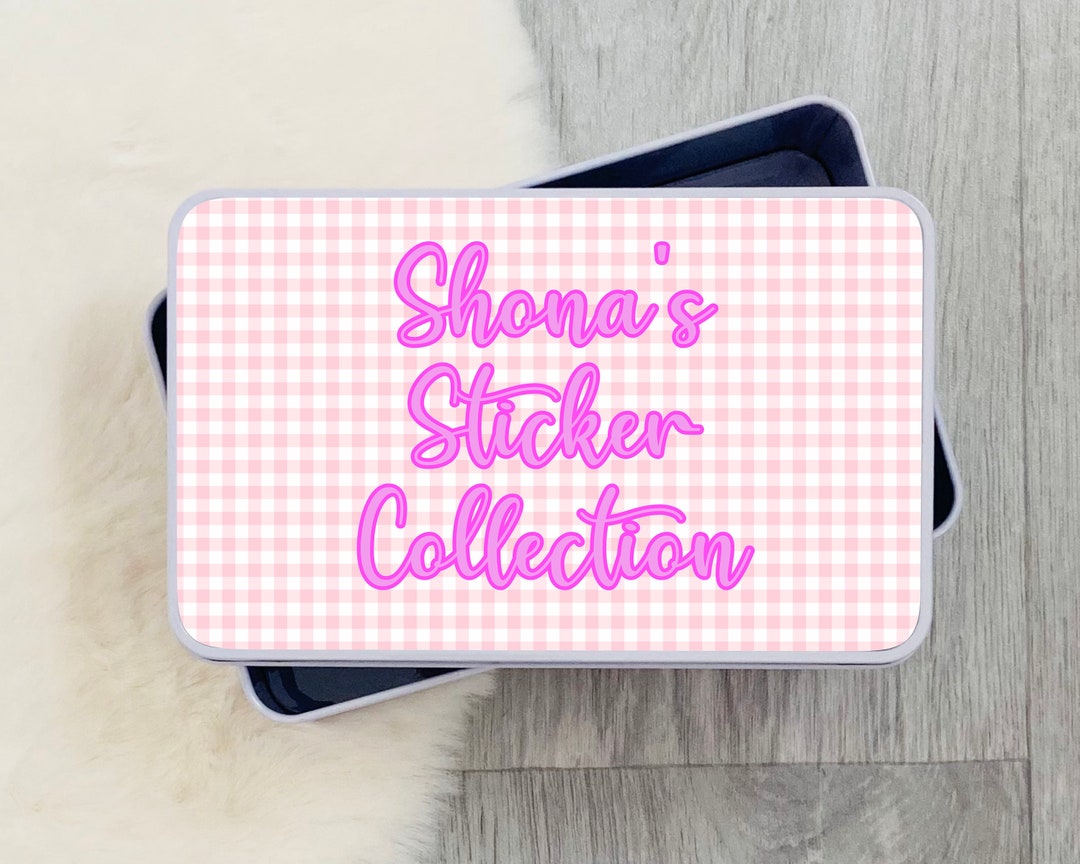 Personalised Sticker Tin, Sticker Storage, Sticker Box, Personalised ...