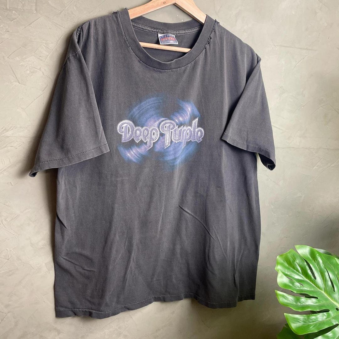 Deep Purple 90s Rock Tour Distressed Large Band Tee - Etsy