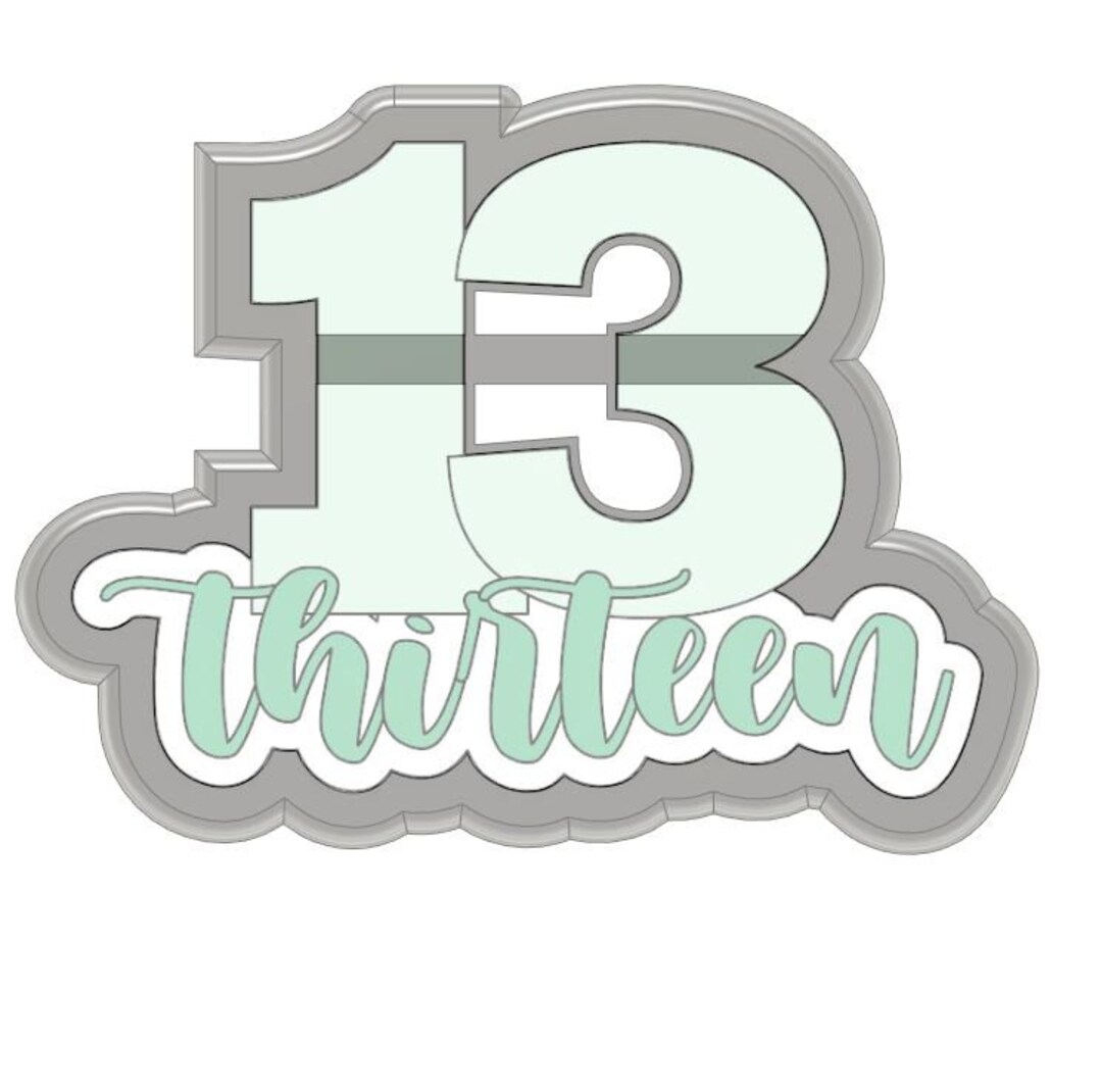 13/thirteen Cookie Cutter - Etsy