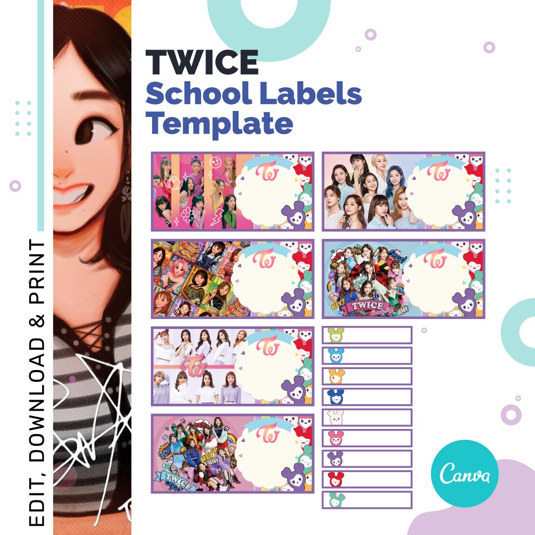Kpop Twice School Labels - Etsy UK