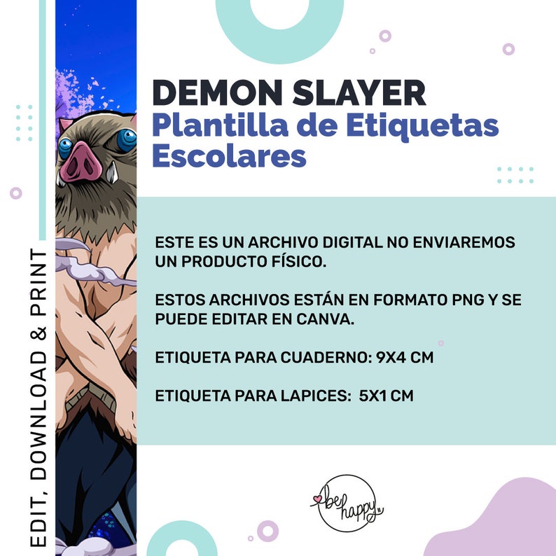 Demon Slayer School Labels - Etsy