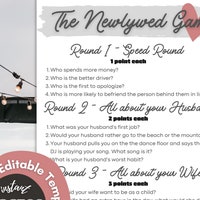The Newlywed Game – Printable Couples Party Game (instant Download) - Etsy