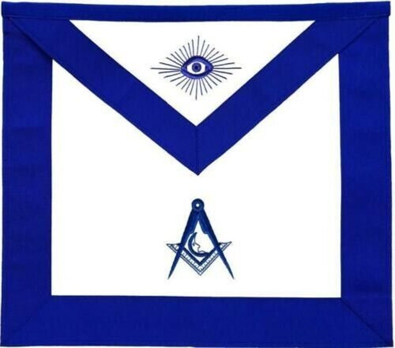 MASONIC Apron BLUE LODGE Officer Apron Hand Embroidered Junior Deacon ...