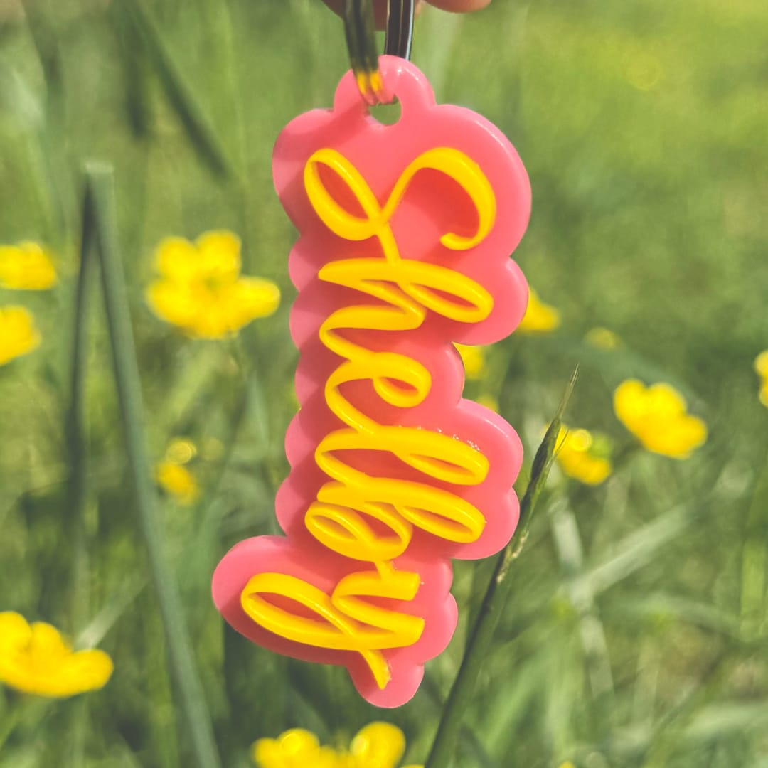 4" Personalized Acrylic Double Layer Keychain, Acrylic Keychain, Back ...