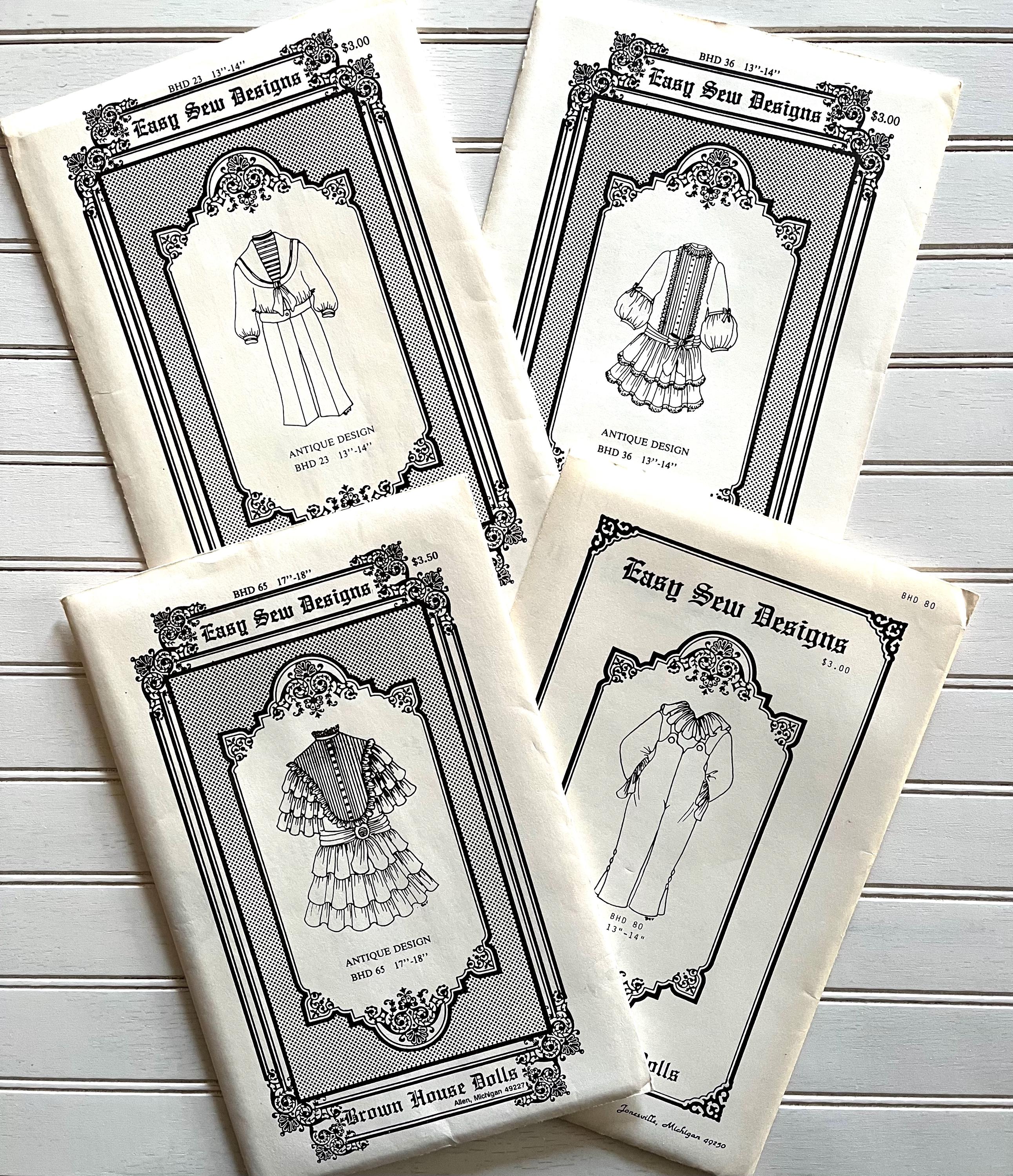 Brown House Dolls Easy Sew Designs, Uncut Patterns, Victorian Doll ...