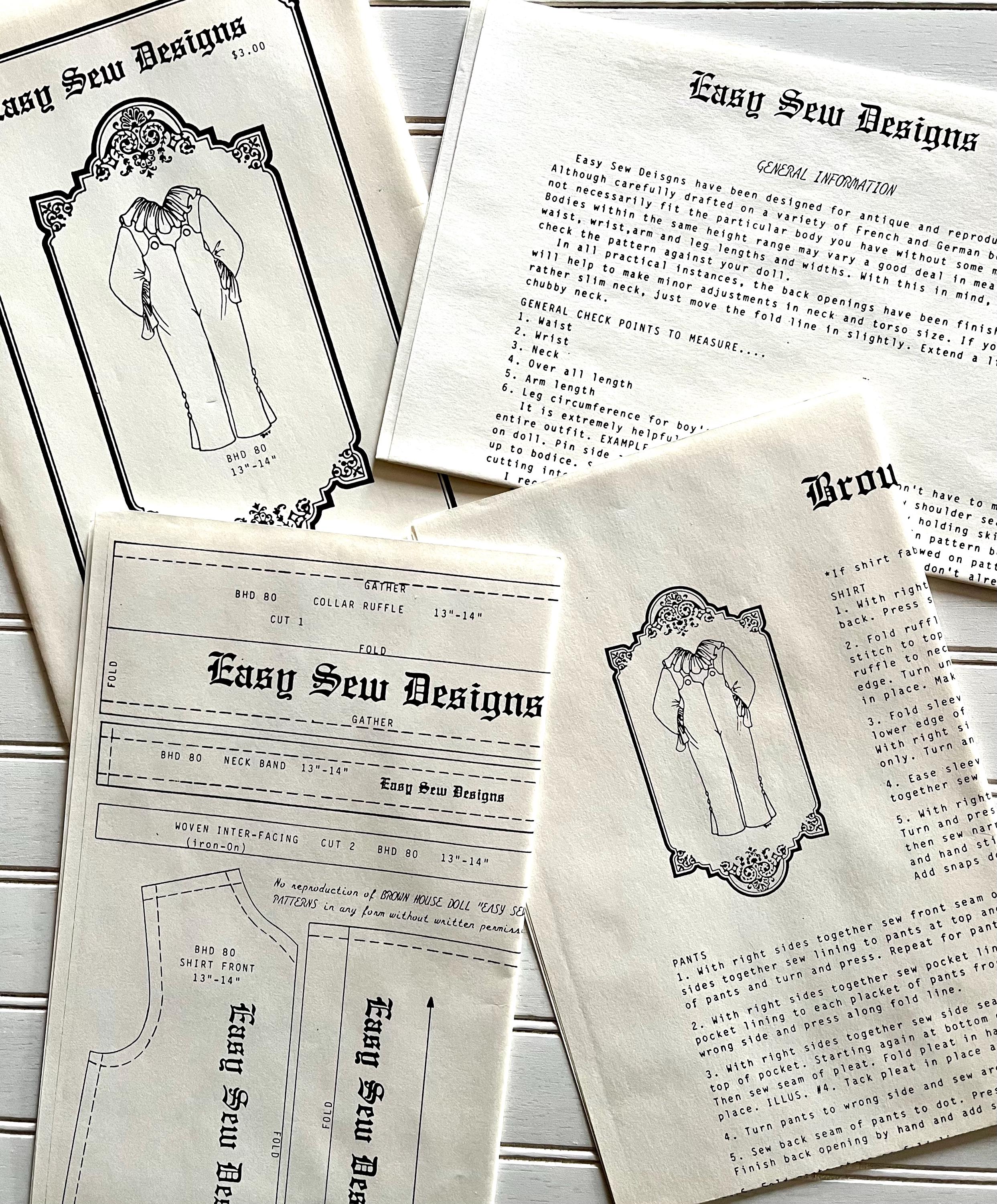 Brown House Dolls Easy Sew Designs, Uncut Patterns, Victorian Doll ...