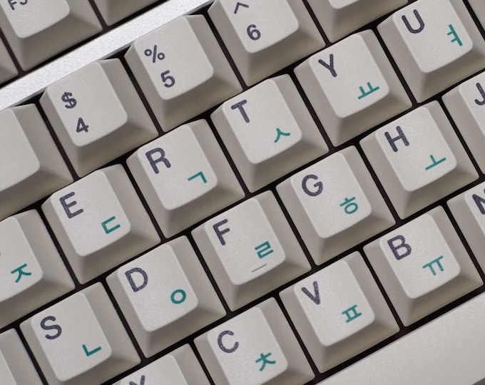 Korean Hangul Keycap Set for Mechanical Keyboards, Classic Beige ...