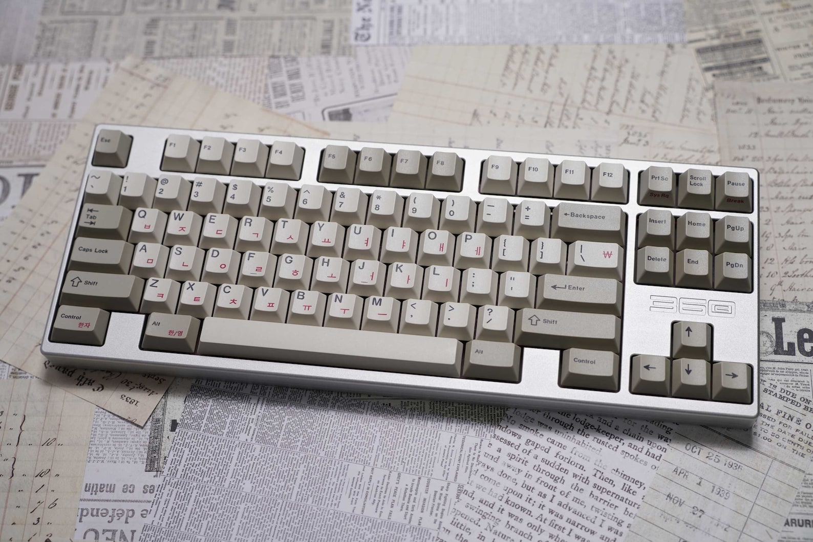 Korean Hangul Keycap Set for Mechanical Keyboards, Classic Beige ...