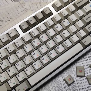 Korean Hangul Keycap Set for Mechanical Keyboards, Classic Beige ...