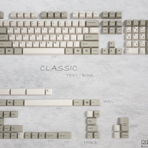 Classic Keycap Set for Mechanical Keyboards, Classic Beige Keycaps ...