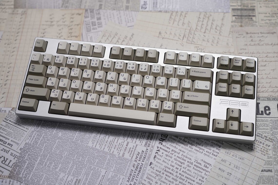 Japanese Hiragana Keycap Set for Mechanical Keyboards, Classic Beige ...