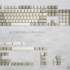 Korean Hangul Keycap Set for Mechanical Keyboards, Classic Beige ...