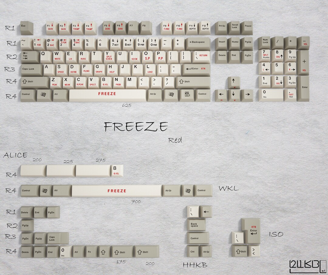 FREEZE Vintage Keycap Set for Mechanical Keyboards, Classic Beige ...
