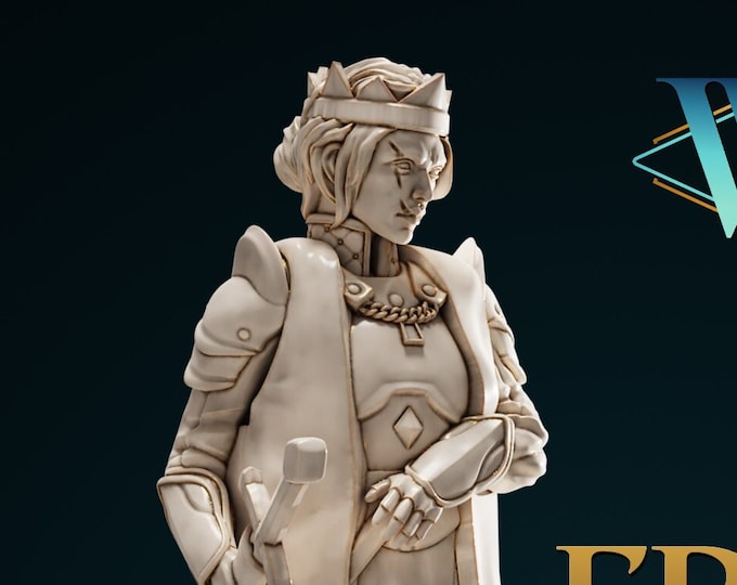 Dnd is a Woman - Human Fighter - Queen Ellenor - High Detail - Etsy