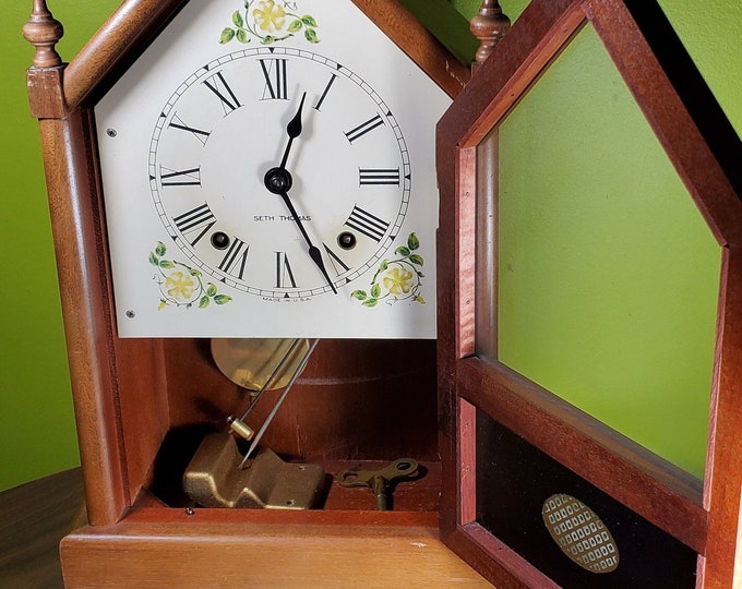 Antique, Seth Thomas, Sharon 7-W, Steeple Pendulum Wind Mantel Clock - Etsy