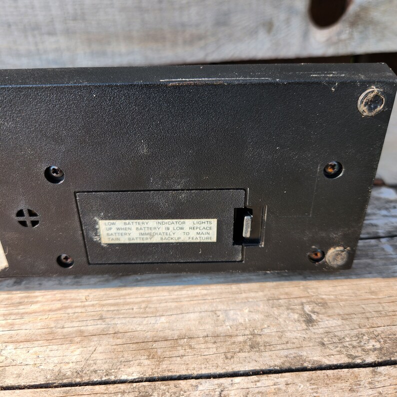 Digital Clock, Spartus Alarm Clock Model 1150, Noticeable Scratch, 1970 ...