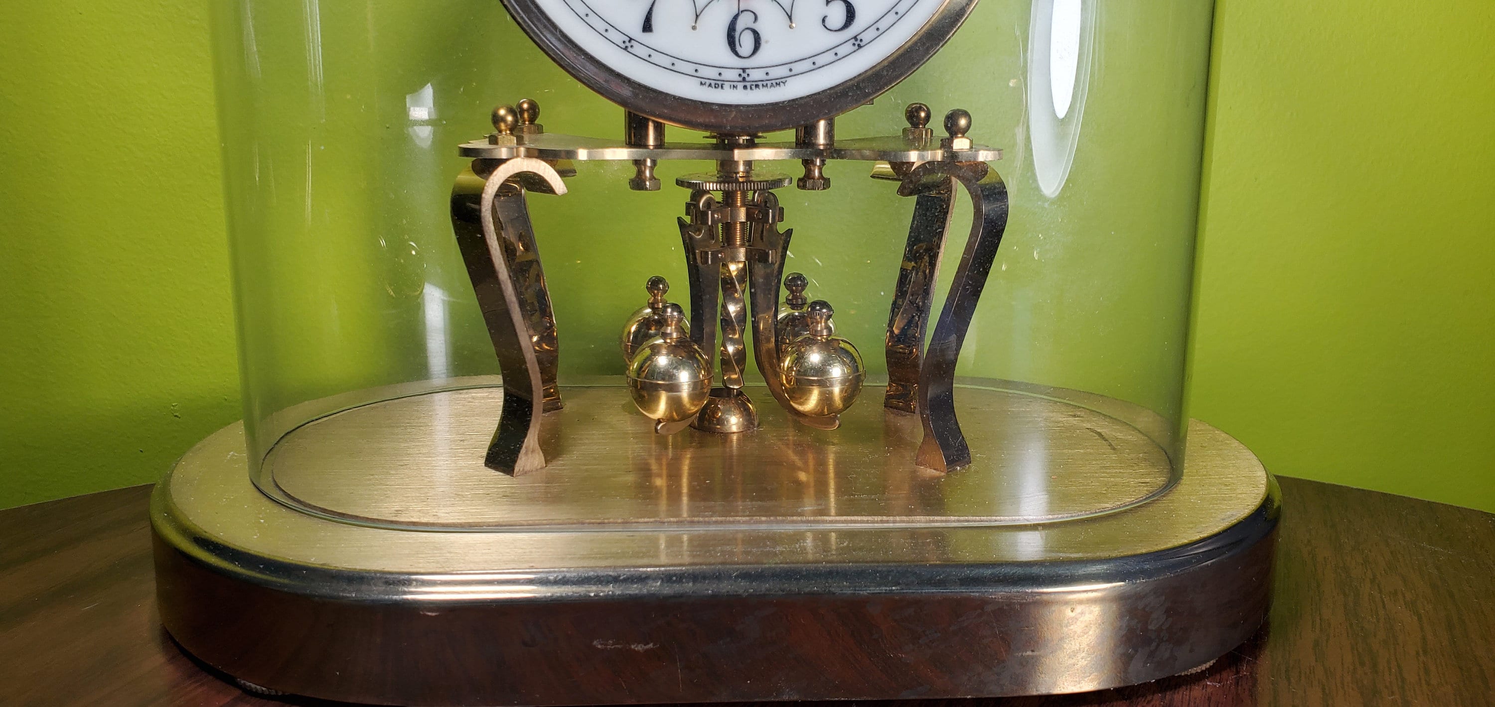 Vintage Kundo German Anniversary Pendulum Table Clock, W/ Glass Dome - Etsy